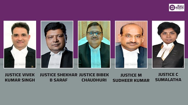 Central government notifies transfer of five High Court judges