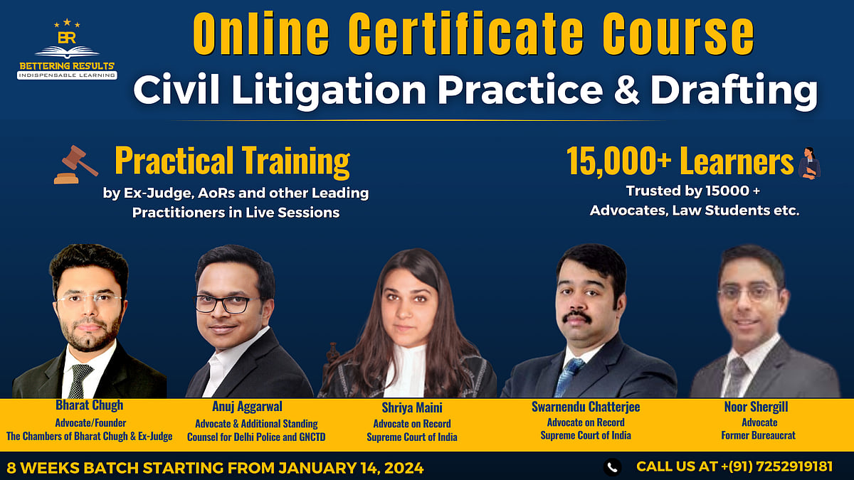 Learn civil litigation practice and drafting from India’s leading ...