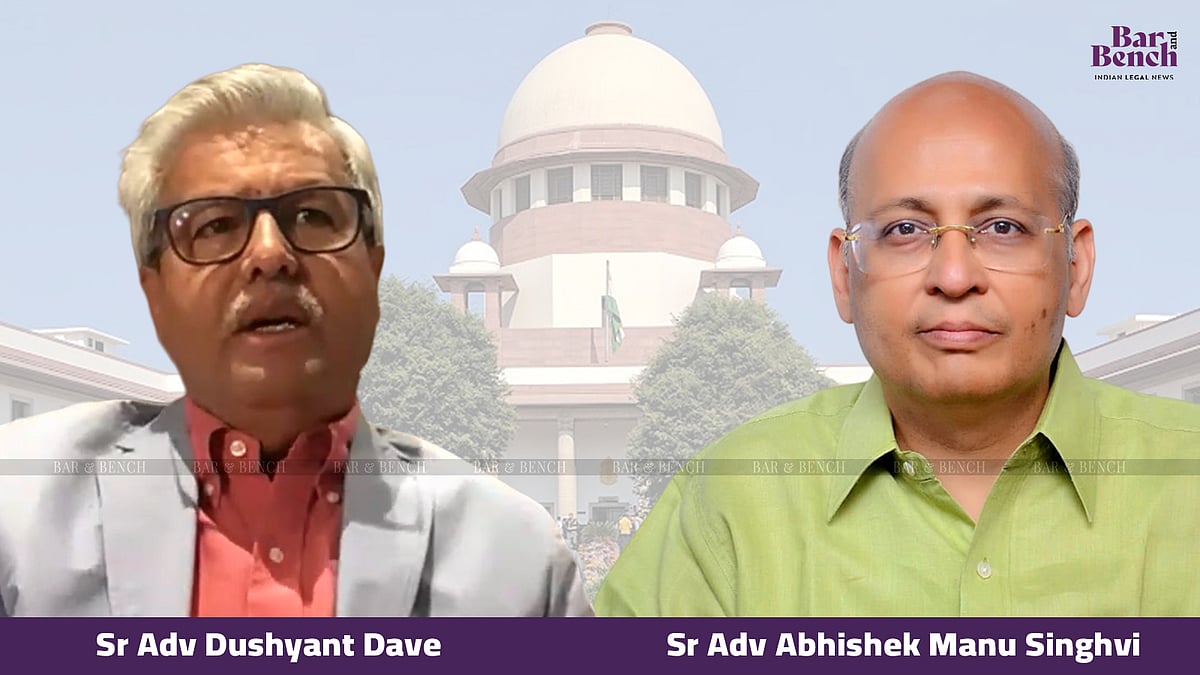 Senior Advocates Dushyant Dave, Abhishek Manu Singhvi trade barbs in ...