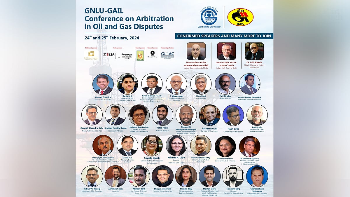 GNLU-GAIL Conference on Arbitration in Oil and Gas Disputes to be held ...