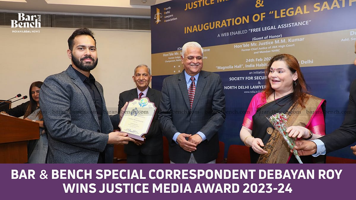 Bar and Bench Special Correspondent Debayan Roy wins Legal ...