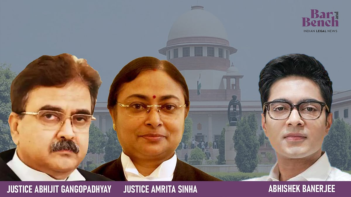 Justices Abhijit Gangopadhyay, Amrita Sinha unfit to hear my cases in ...