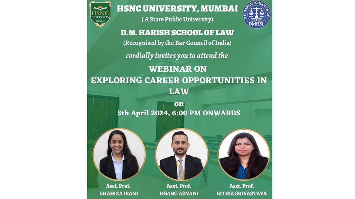 DM Harish School of Law to host a free Webinar on ‘Exploring Career ...