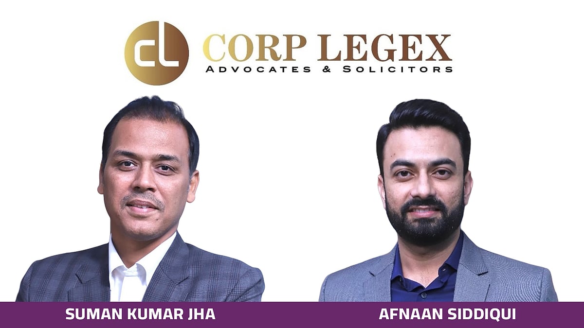 Suman Kumar Jha and Afnaan Siddiqui launch Corp Legex Advocates ...