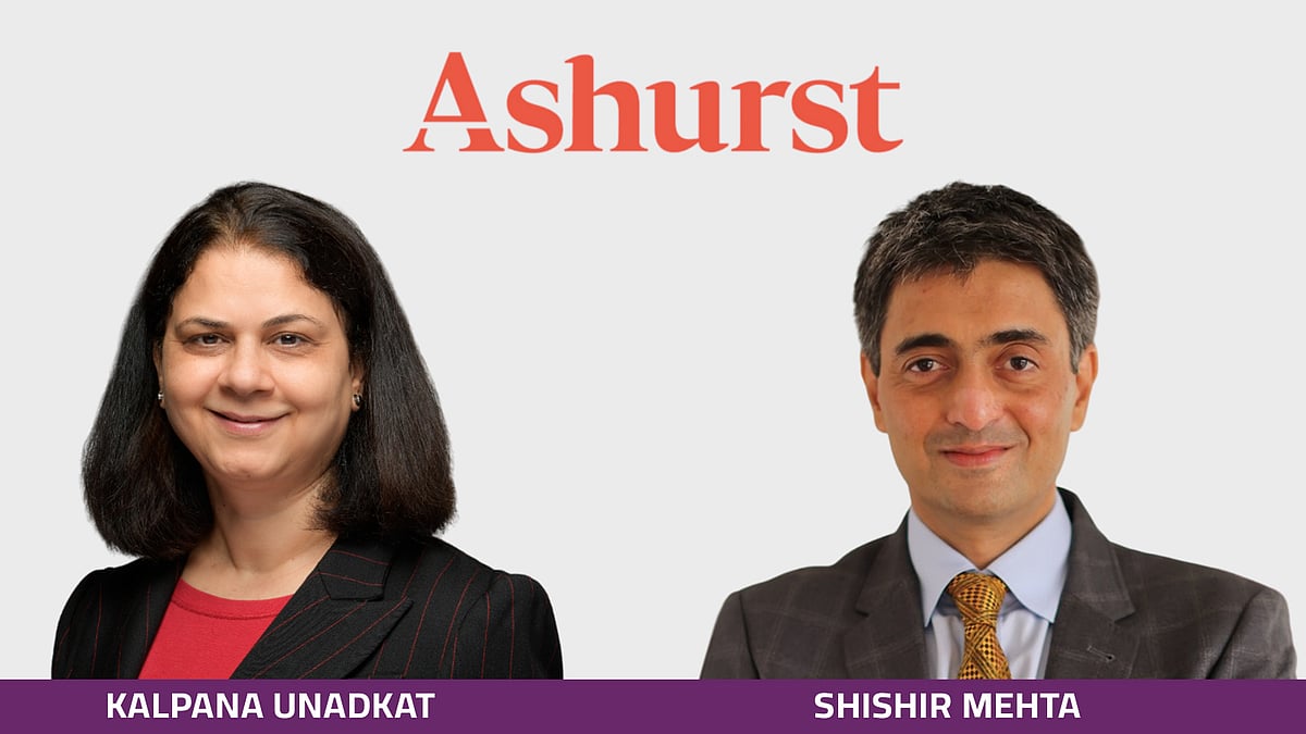 Ashurst boosts India practice with appointment of Kalpana Unadkat and Shishir Mehta as Co-Heads