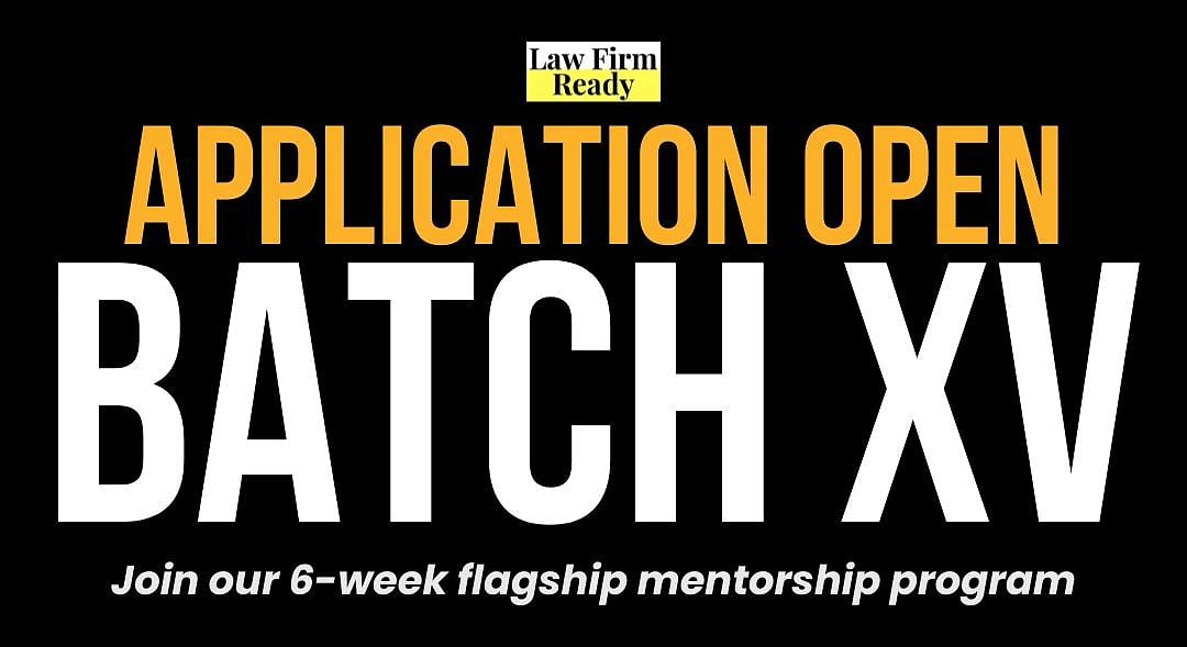 Law Firm Ready XV Mentorship Programme: Apply by January 15