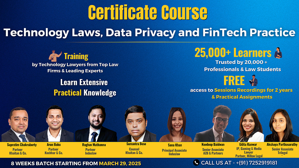 Course on Technology Law and FinTech Laws Practice by Bettering Results ...
