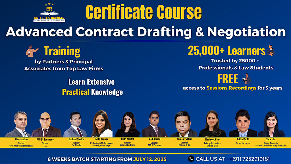 Learn Advanced Contract Drafting and Negotiation from Top Law Firm ...