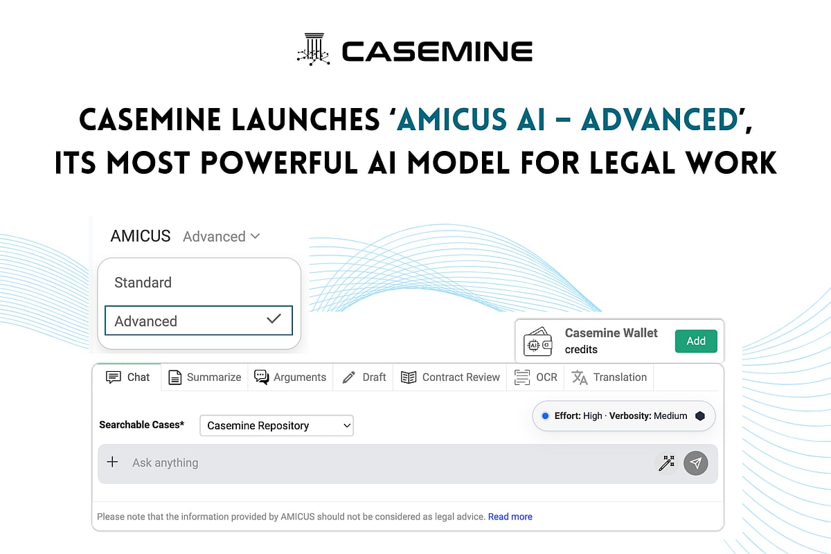 CaseMine launches ‘AMICUS AI – Advanced’, its most powerful AI model ...
