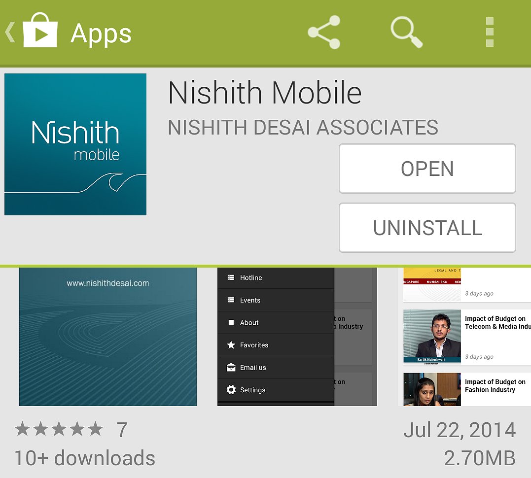 Nishith Desai Associates launches “Nishith Mobile” app; One-tap access