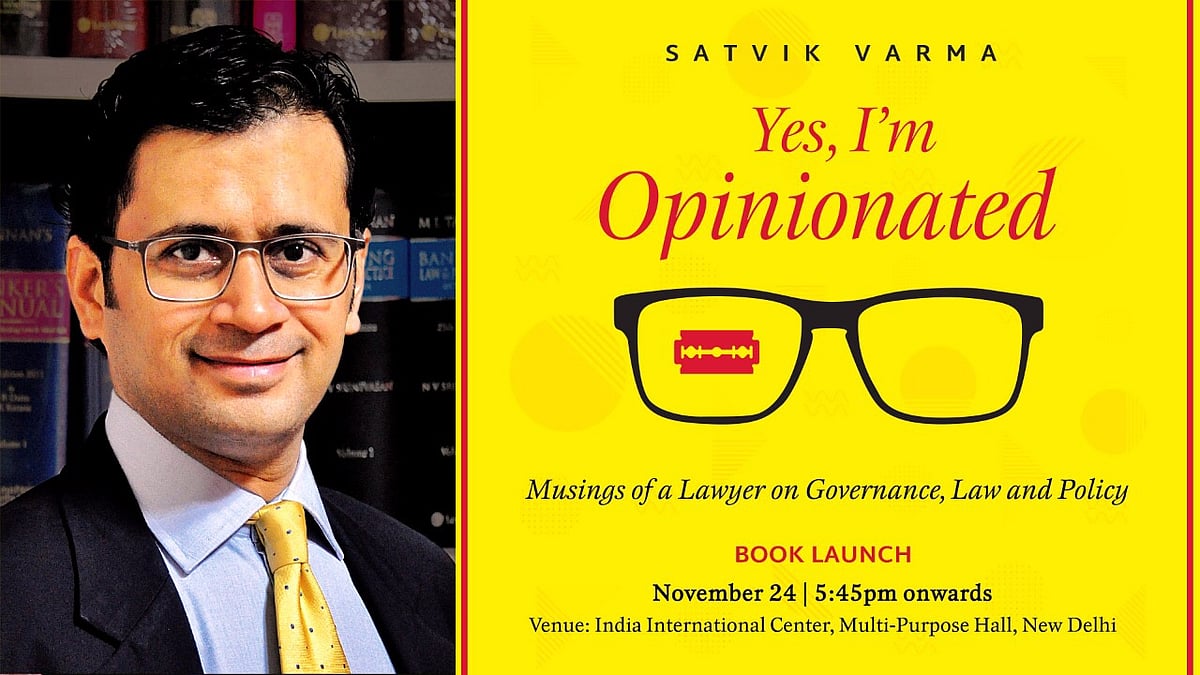 Lawyer Satvik Varma launches his book Yes, I'm Opinionated in Delhi