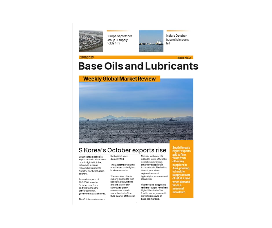 Base Oils and Lubricants - Weekly Global Market Review (21 Nov)