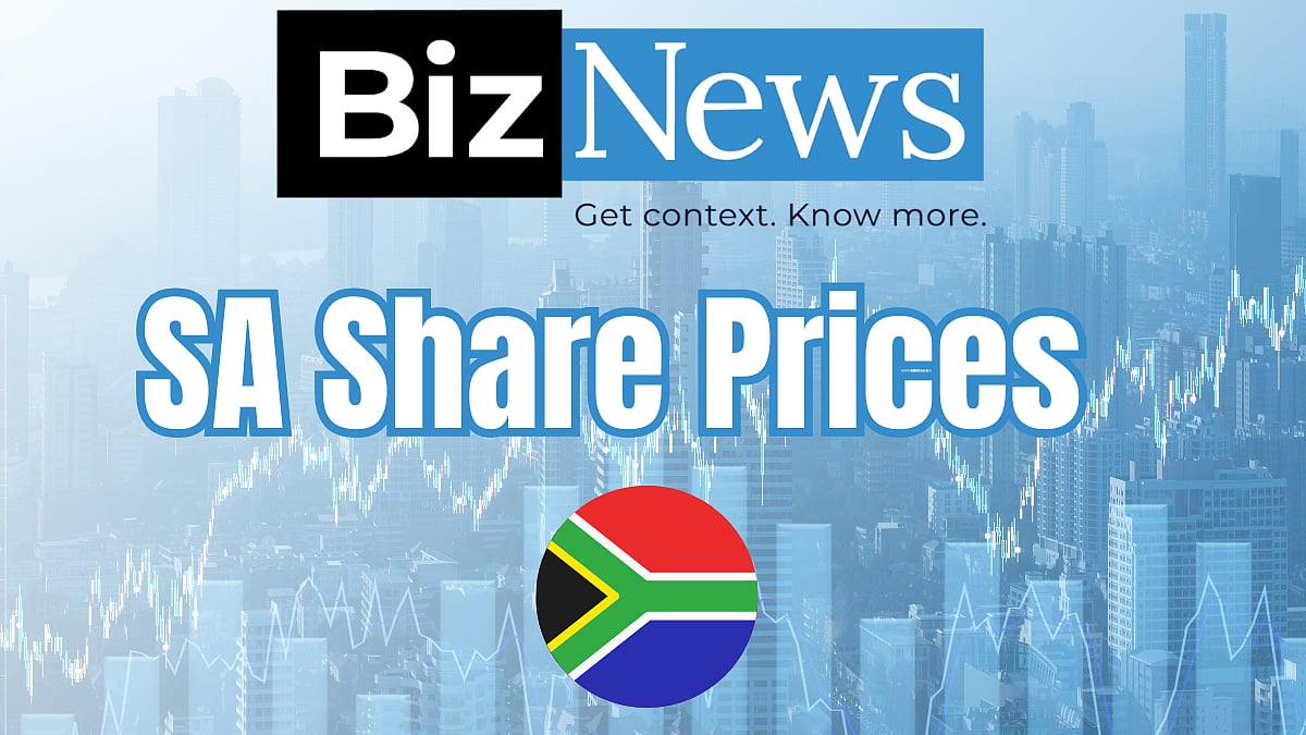SA share prices