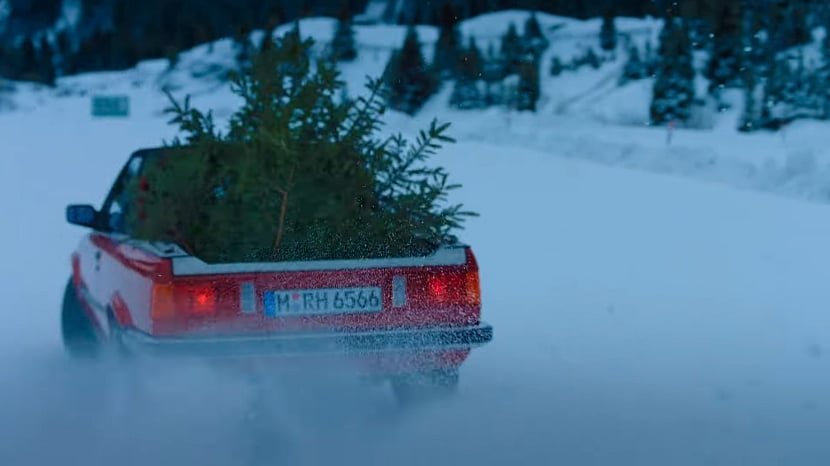 The best way to collect a Christmas tree…in a BMW E30 M3 pickup