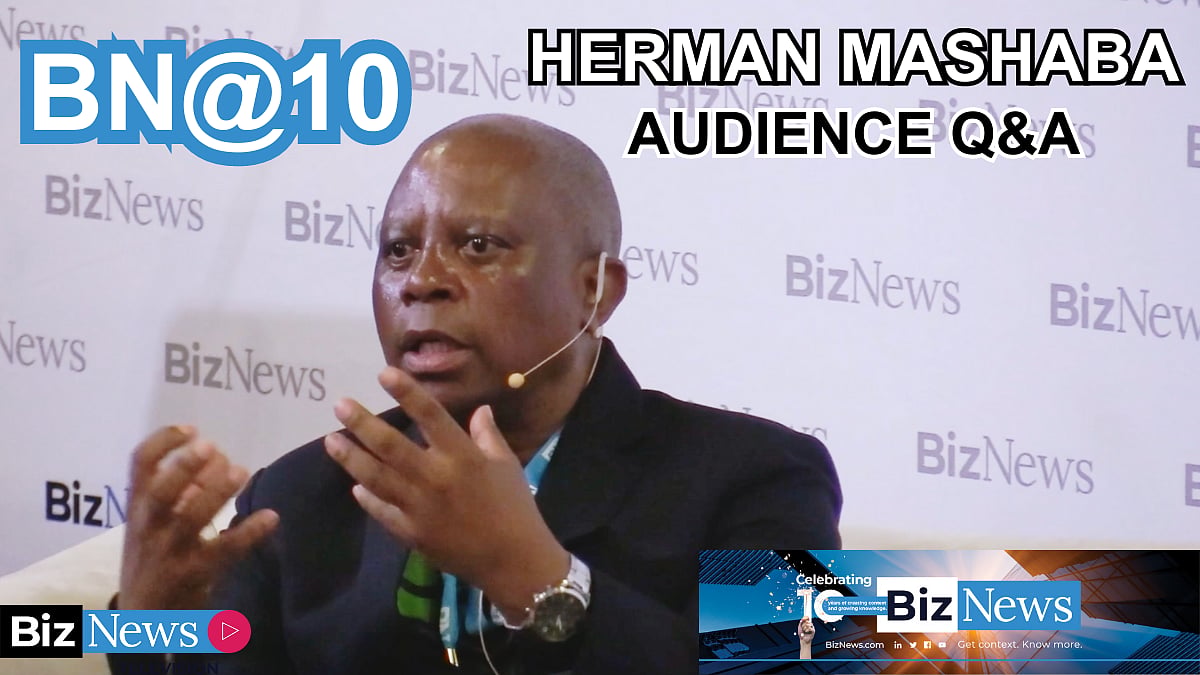 BN@10: Mashaba answers questions from BizNews Community