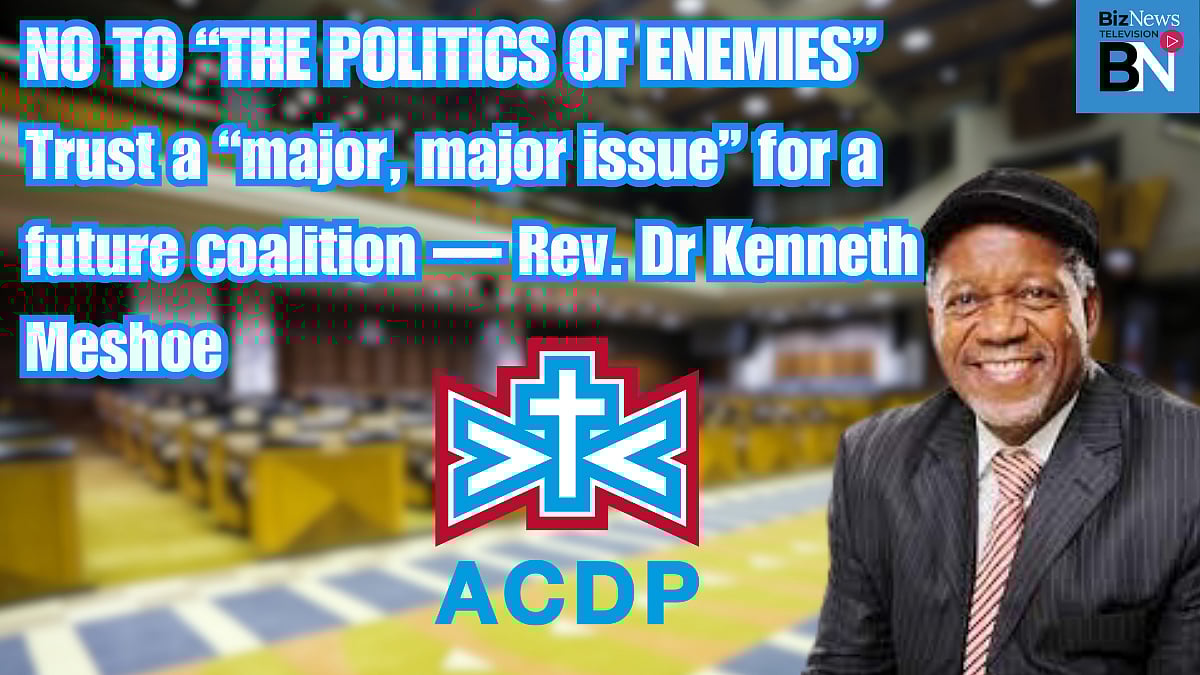 NO TO “THE POLITICS OF ENEMIES” - Rev. Dr Kenneth Meshoe