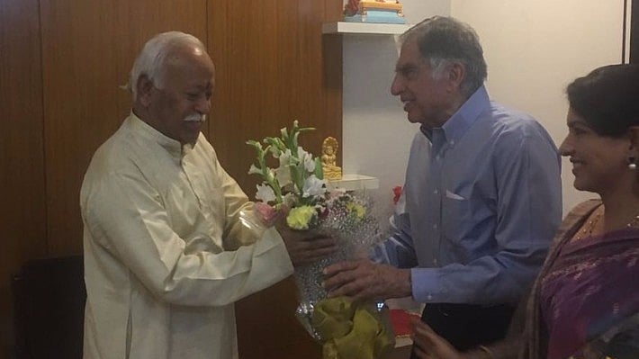Ratan Tata Meets Mohan Bhagwat At RSS Headquarters