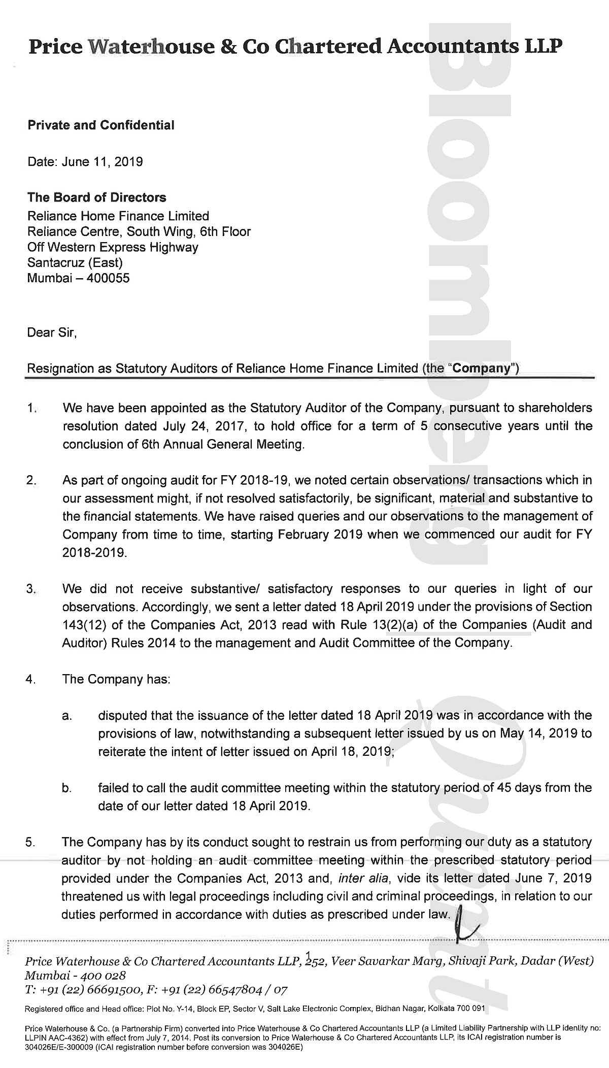 Reliance Capital, Home Finance: PWC Resignation Letters Point To ...