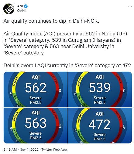 Air Quality In Delhi Remains Severe | BQ Prime