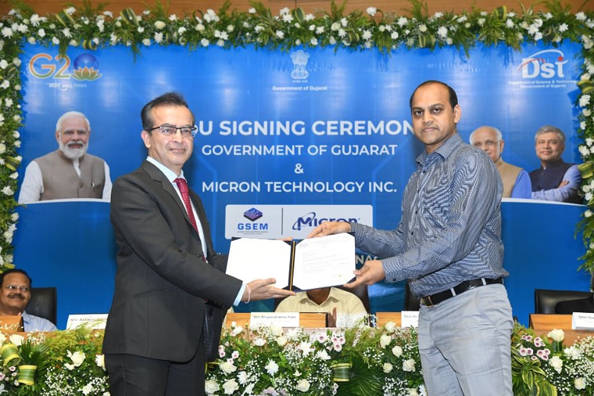 Gujarat Government, Micron Sign MoU For Semiconductor Plant In Sanand
