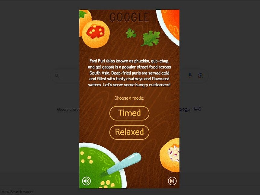 Google Doodle Celebrates India's 'Pani Puri': Here's How To Play 'Pani ...