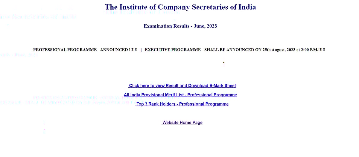 ICSI June 2023 Results Announced: How To View Results And Steps To ...