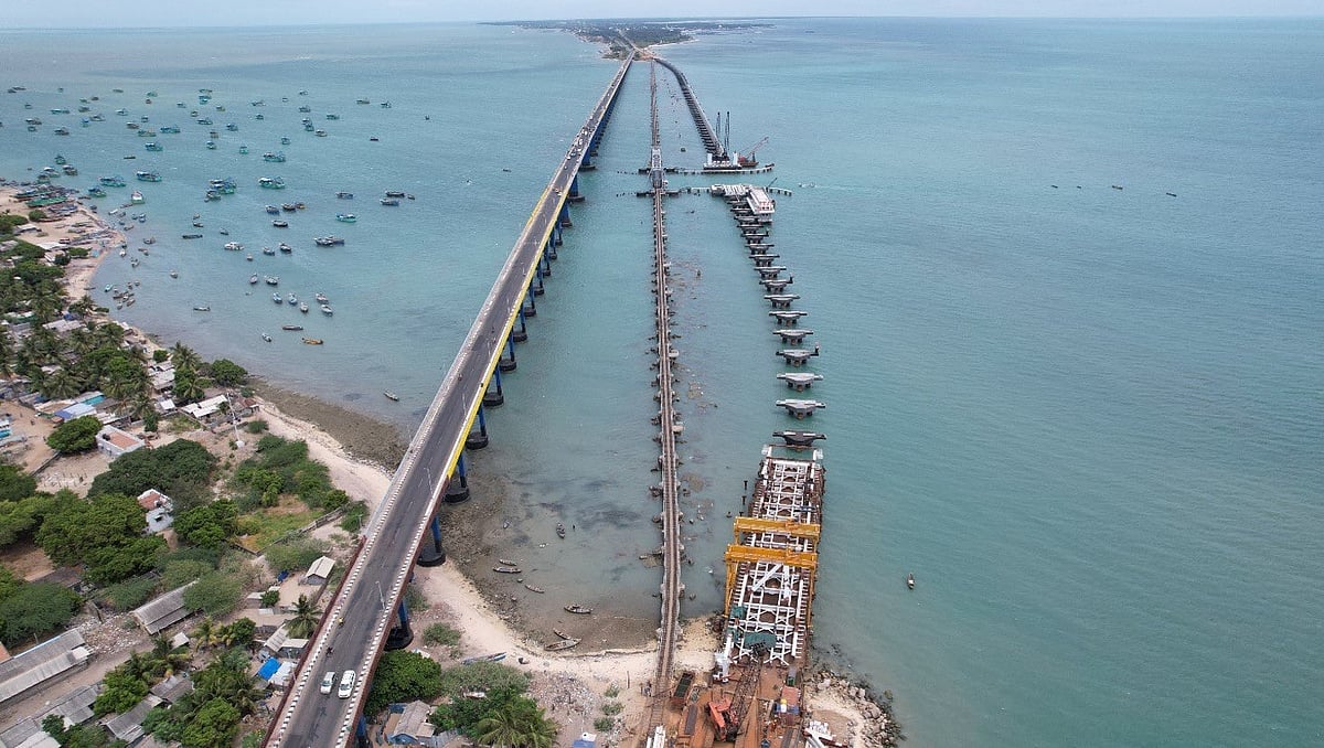 New Pamban Bridge: 92% Construction Completed; See Pictures Of India's ...