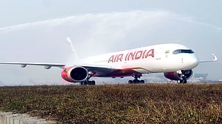 Air Indias 1st Wide-Body A350-900 Aircraft Lands In Delhi