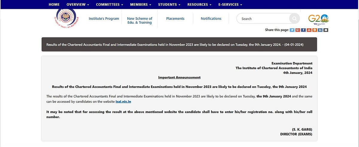 ICAI Result November 2023: CA Final, Inter Result Announced; Here's How ...
