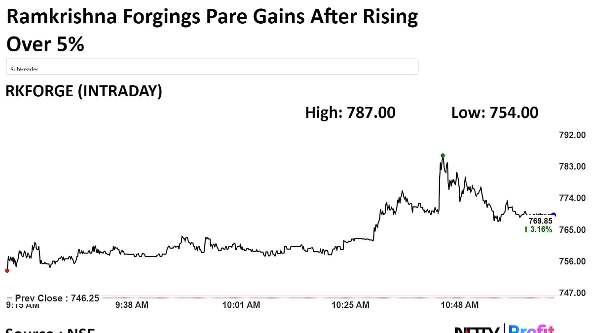 Ramkrishna Forgings Shares Gain On $220-Million Contract Win