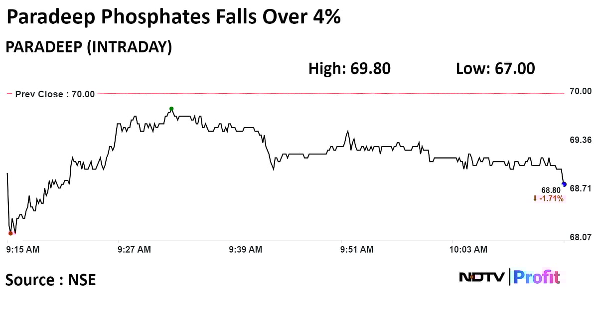 Paradeep Phosphates Shares Slip To Over Two-Month Low After It Closes ...