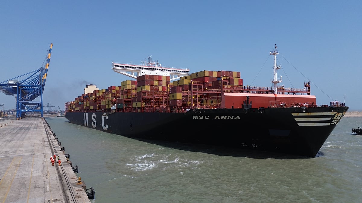 MSC Anna, Largest Container Ship, Docked at Adani's Mundra Port