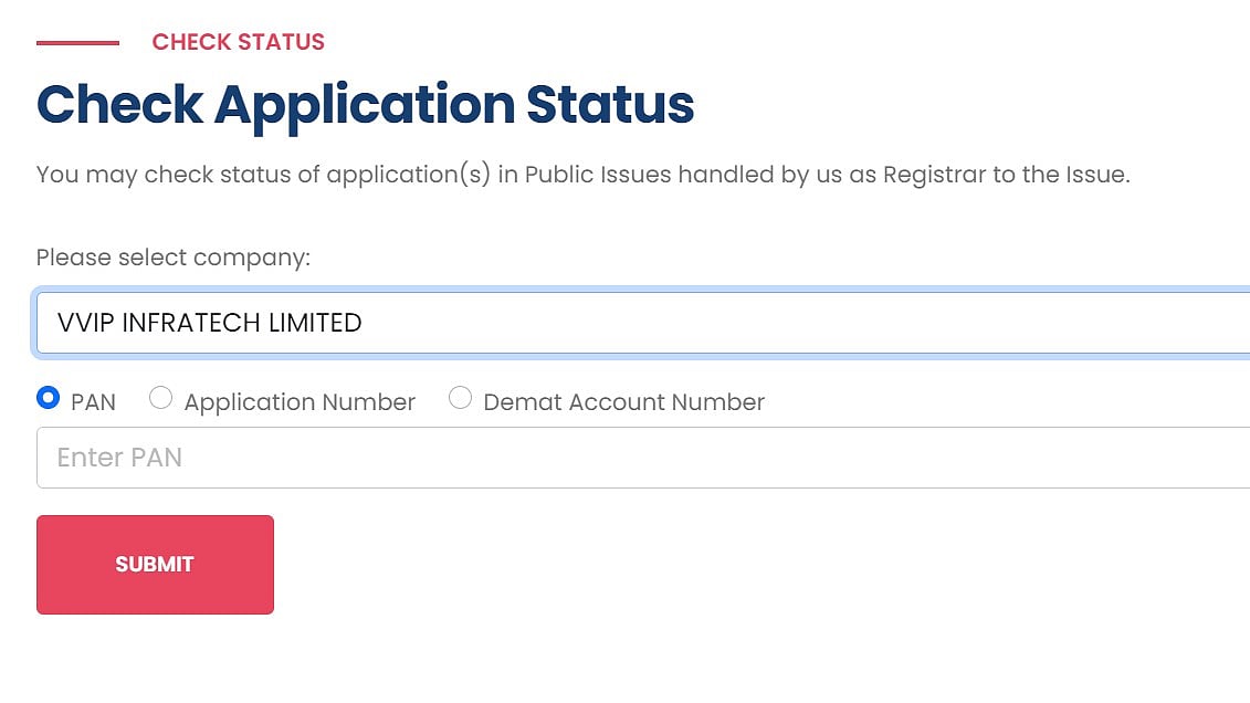 VVIP Infratech IPO Allotment Finalised; Check Status On BSE And Maashitla