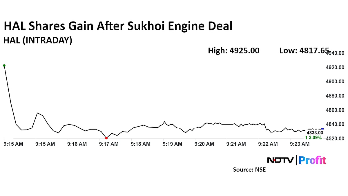HAL Shares Hit One-Month High After Sukhoi Engine Deal