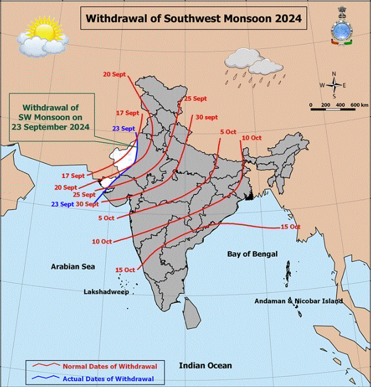 Southwest Monsoon Withdrawal Begins; Heavy Rainfall Expected Over These ...