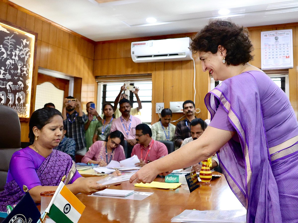 Priyanka Gandhi Files Nomination For Wayanad Lok Sabha Bypoll