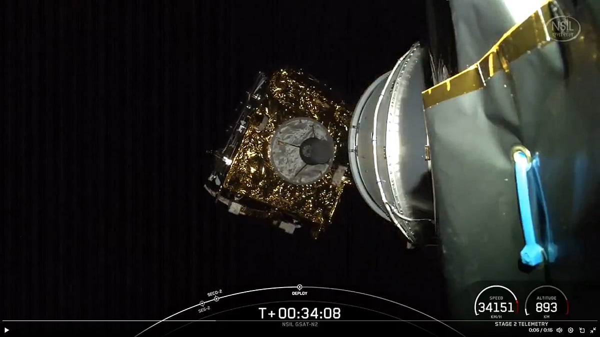 ISRO's GSAT-N2 Satellite Successfully Placed In Orbit By SpaceX