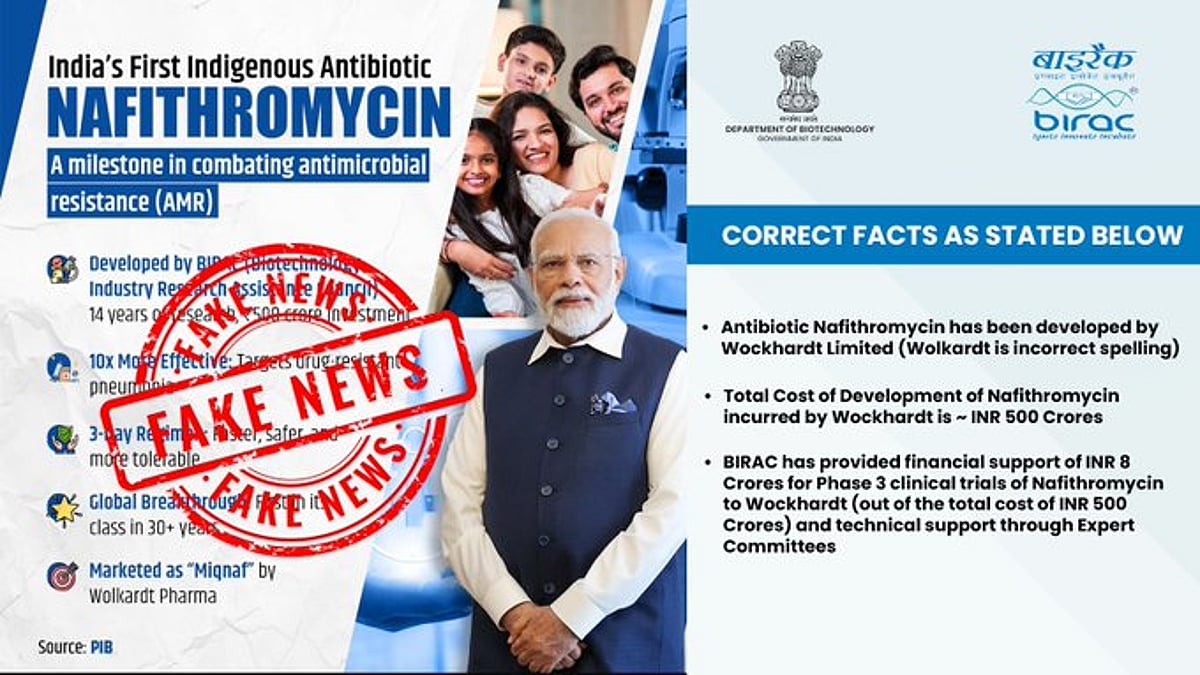 Govt Fact-Checks Claims on Nafithromycin Antibiotic and Rs 8 Crore ...