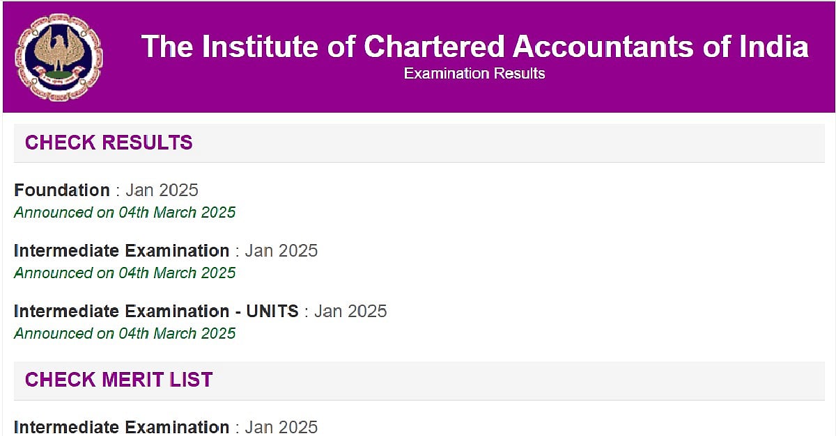 ICAI CA Final Result May 2025: Check Expected Date And Steps To ...