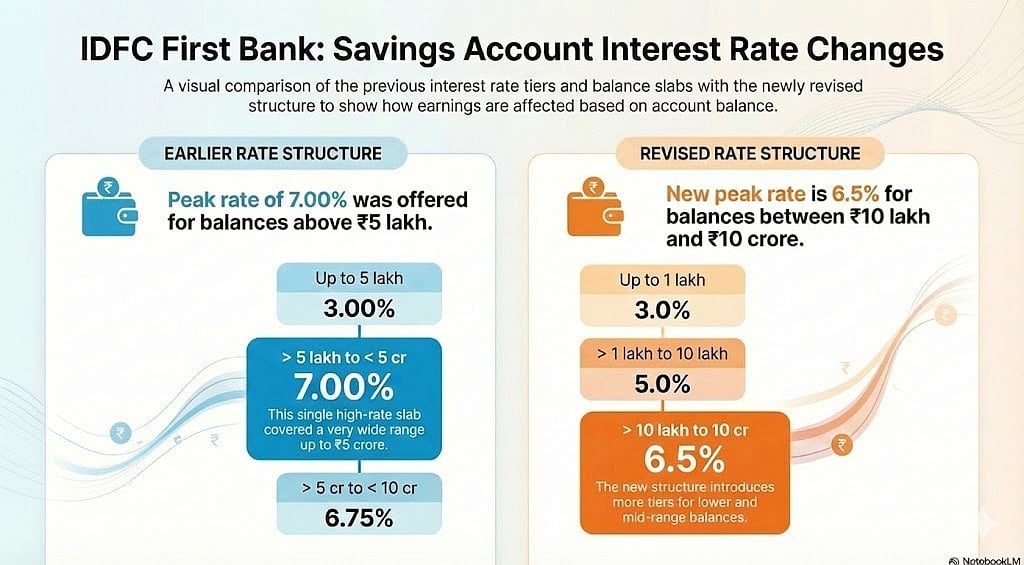 IDFC First Bank Revises Savings Rates — Check New Structure And Categories