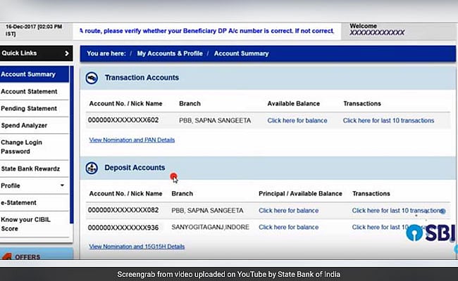 SBI (State Bank of India): How To View Account Statement, Transaction ...