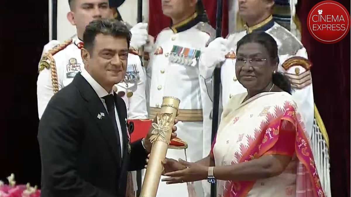 Padma Awards 2025: Ajith Kumar is awarded the Padma Bhushan by President Droupadi Murmu