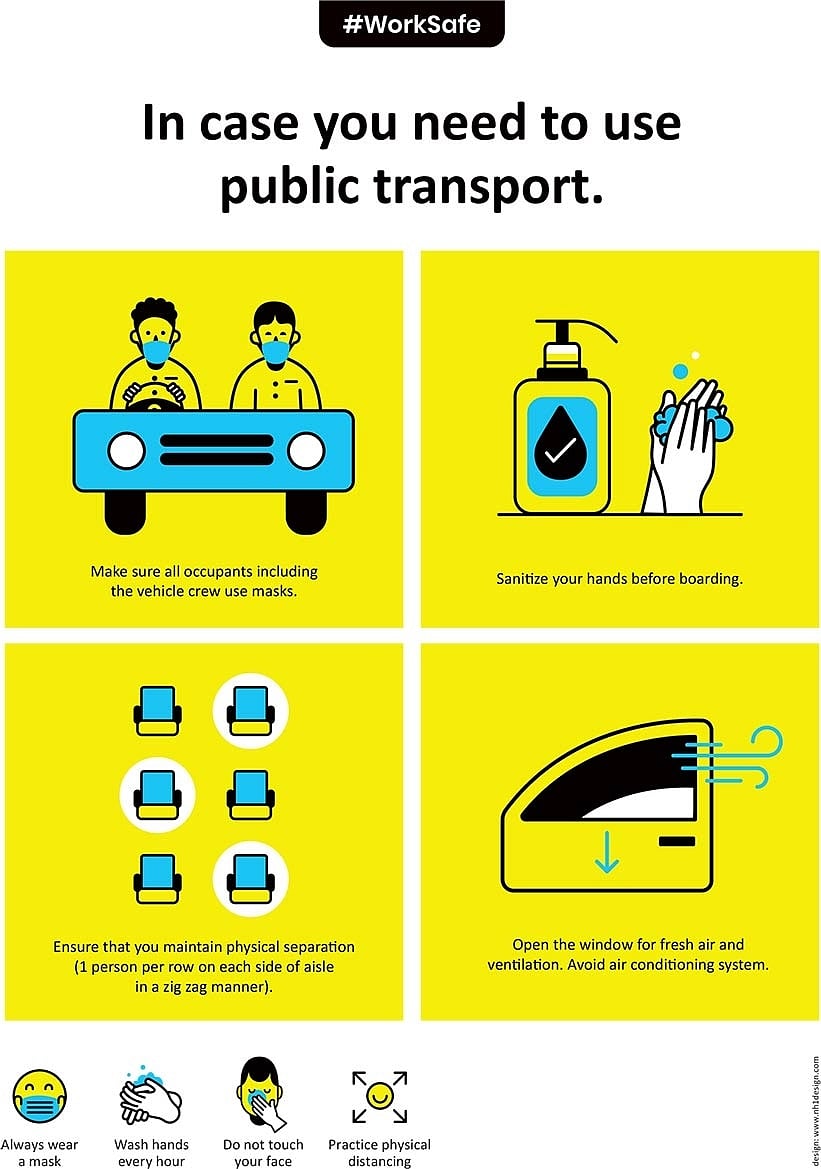 Corona Safe Work Spaces - Download Posters by NH1 Design