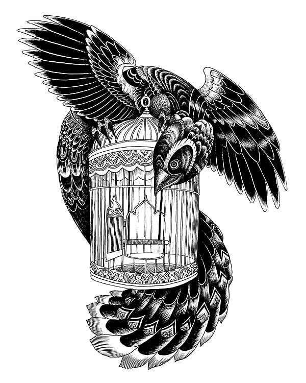 The Union of Pencil & Pen to Create Surreal Illustrations