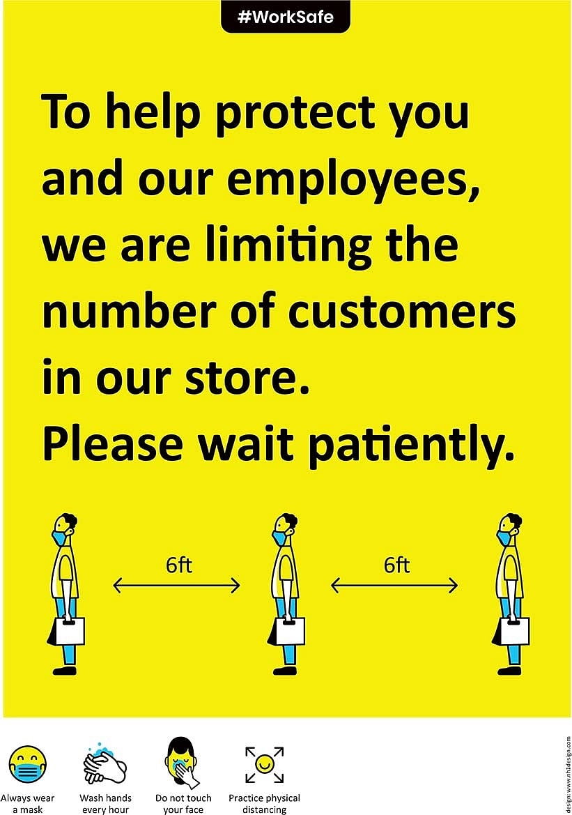 Corona Safe Work Spaces - Download Posters by NH1 Design