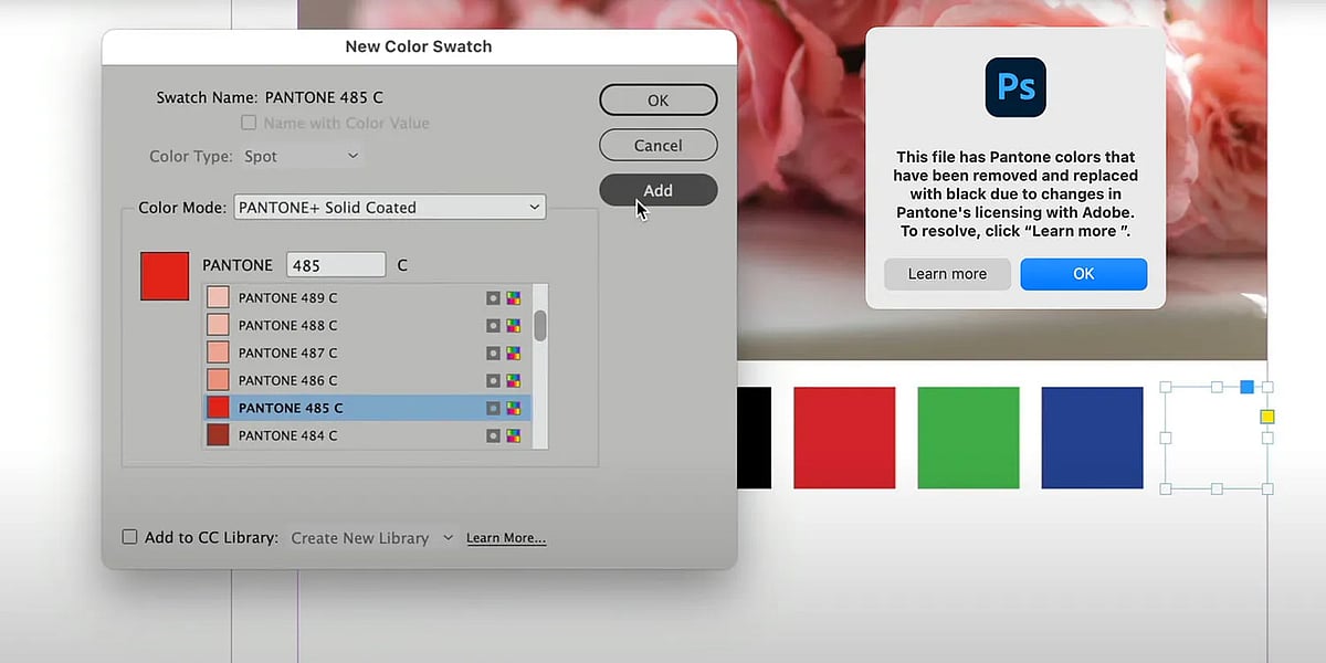 Additional $15 for using Pantone Colours on Adobe?