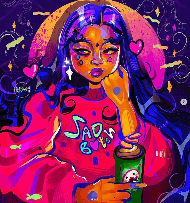 Girl on Fire - Fiercely Hued Imagination of an Illustrator!