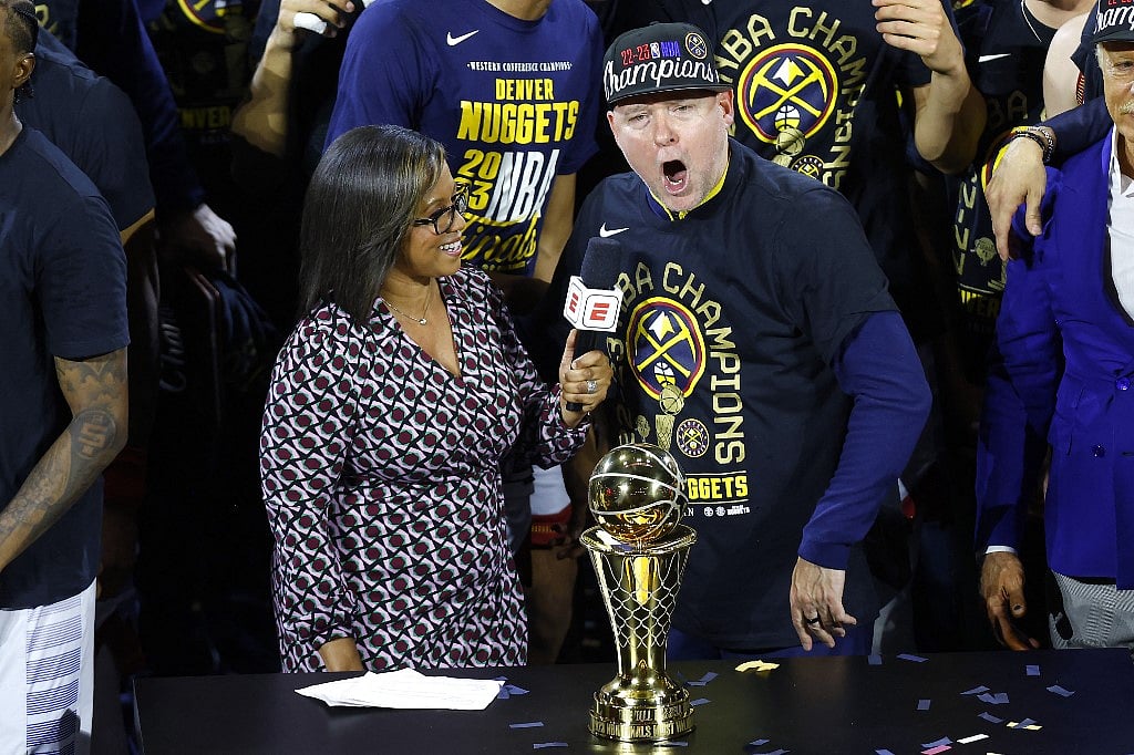 Nuggets coach Malone completes journey to NBA title