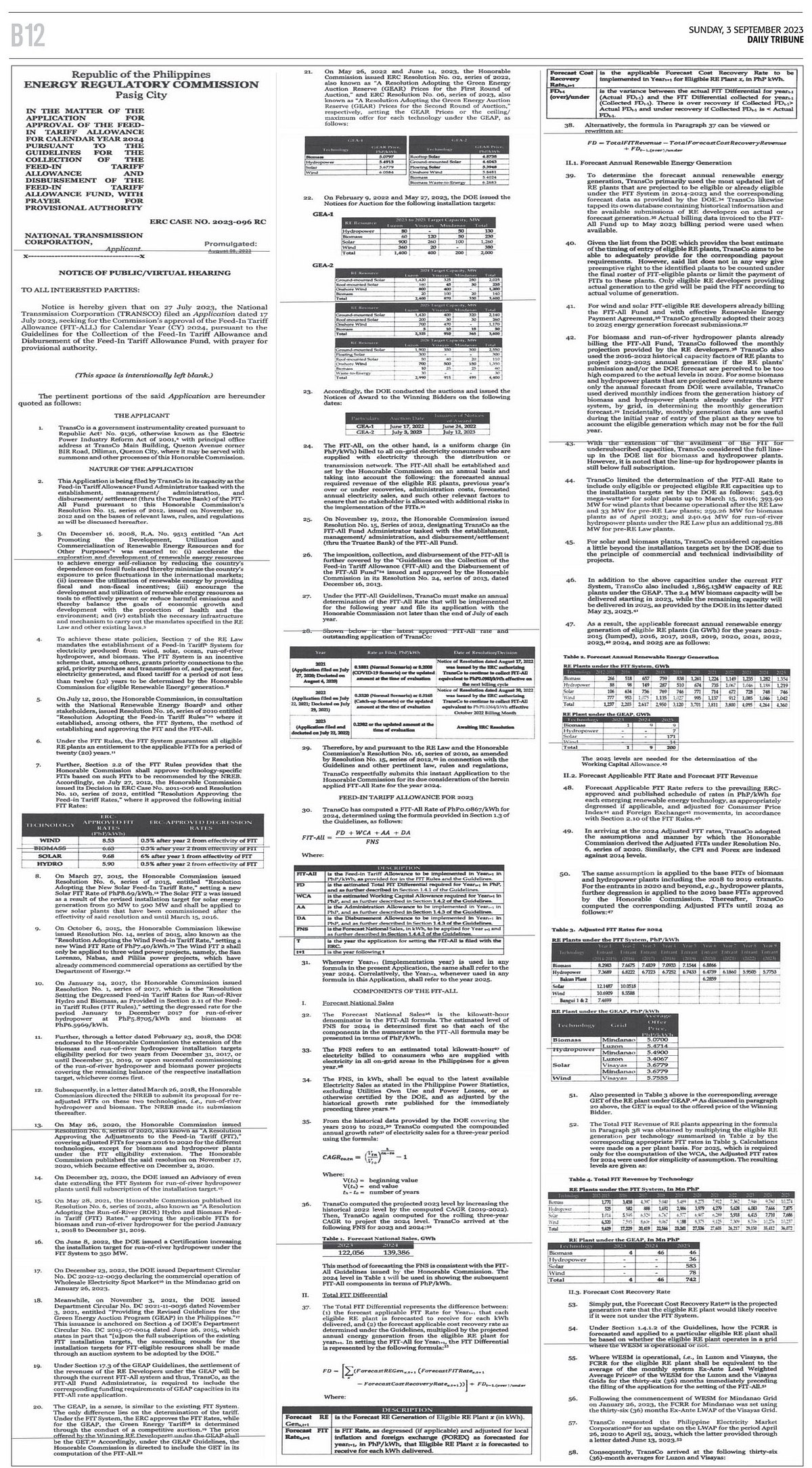 ERC Case No. 2023-096 RC
