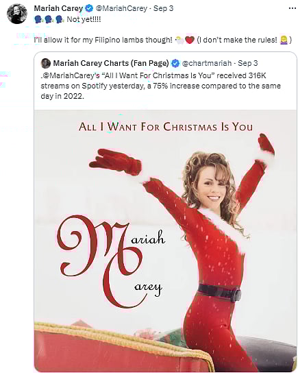 Mariah Carey made this exception for Christmas crazy Pinoys